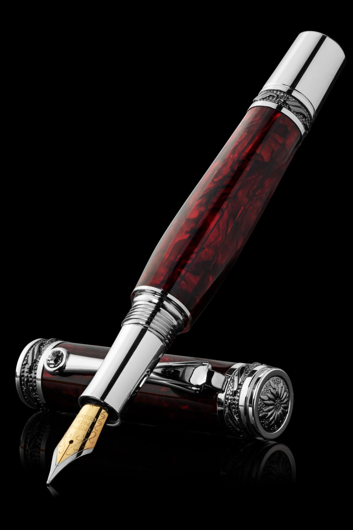 Pitchman - Tycoon Red Fountain Pen - Men's Pens